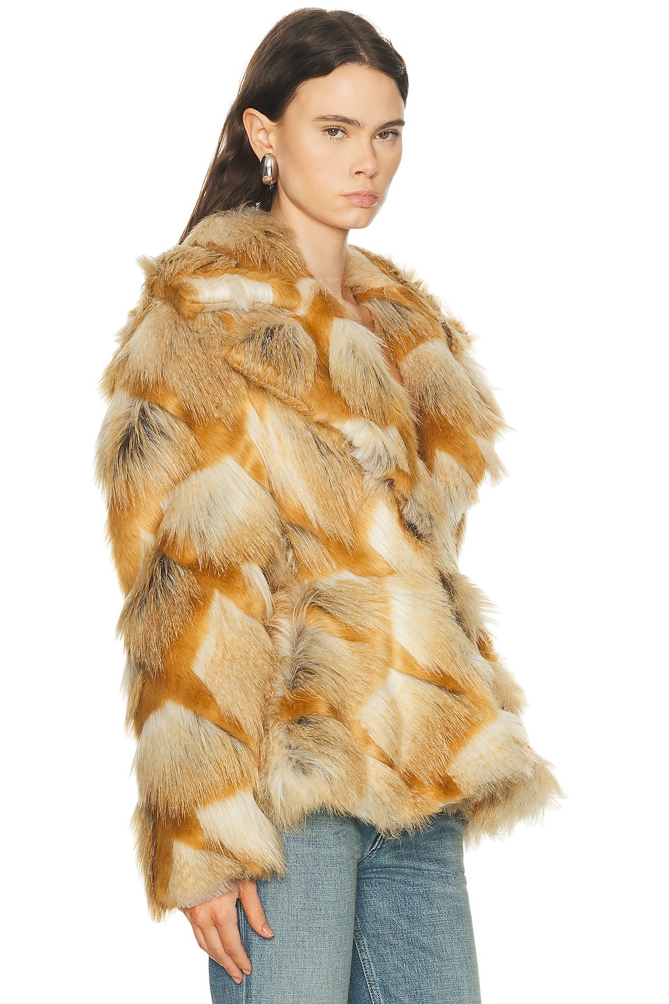 Alex Perry Oversize Contour Jacket in Golden | FWRD