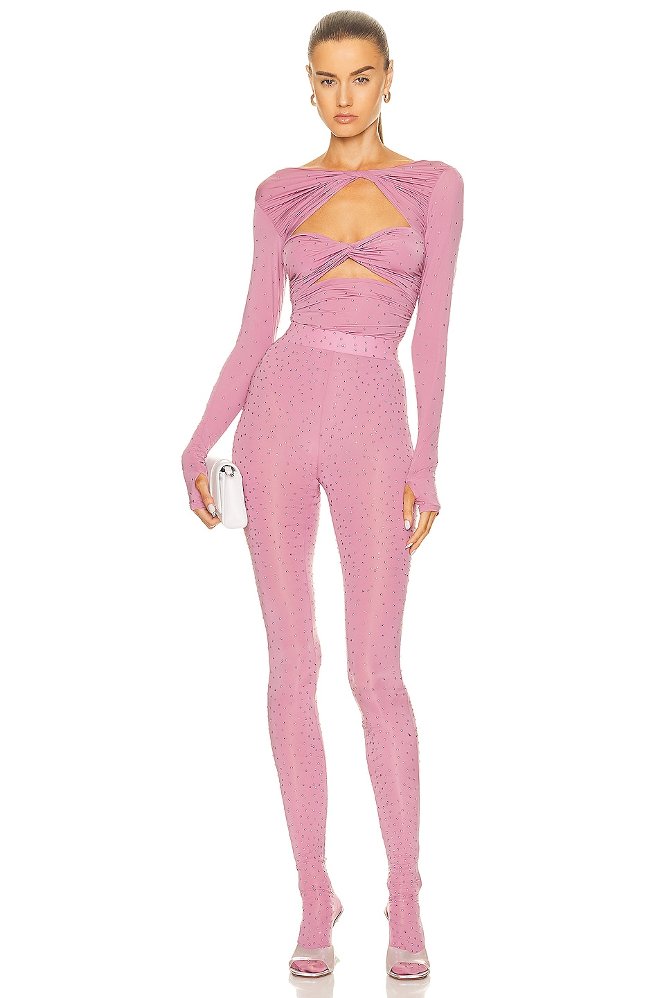 Alex Perry Rane Stocking Pant in Rose | FWRD