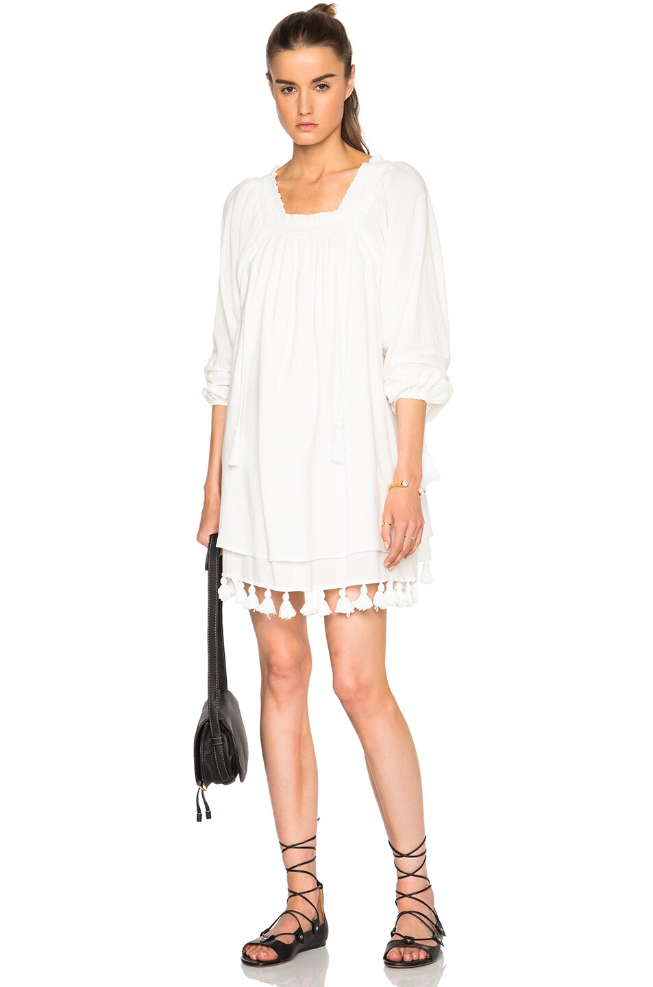 APIECE APART Tewa Square Neck Dress in Cream | FWRD