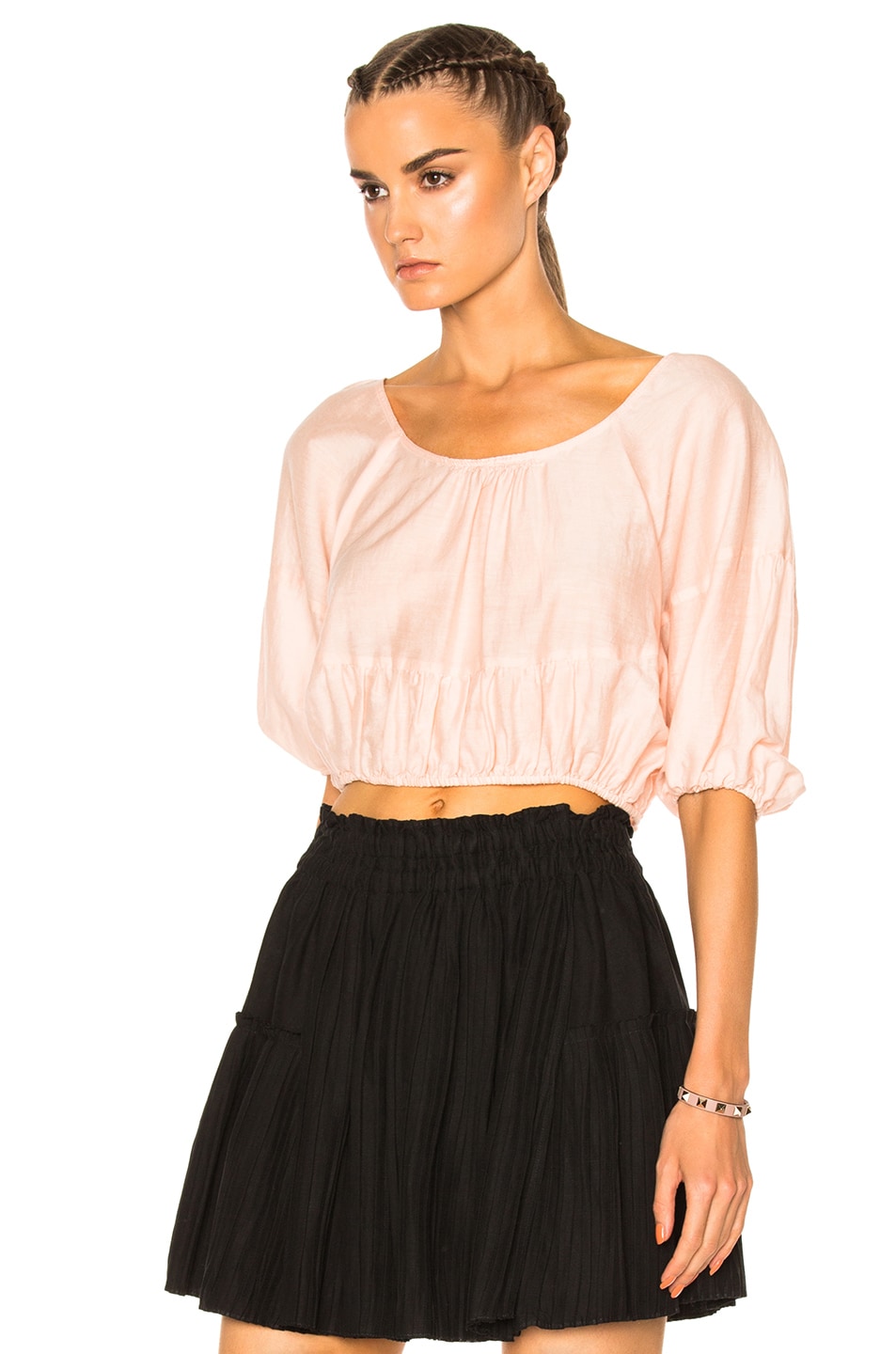 APIECE APART Aures Balloon Top in Pink Quartz | FWRD