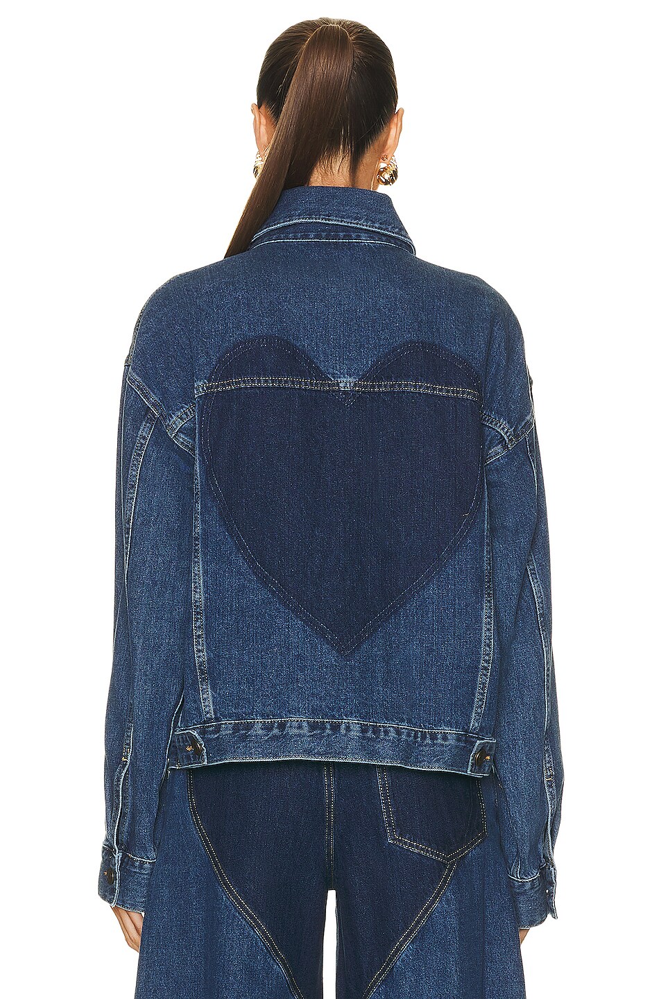 AREA Rope Cutout Denim Jacket in Light Blue | FWRD