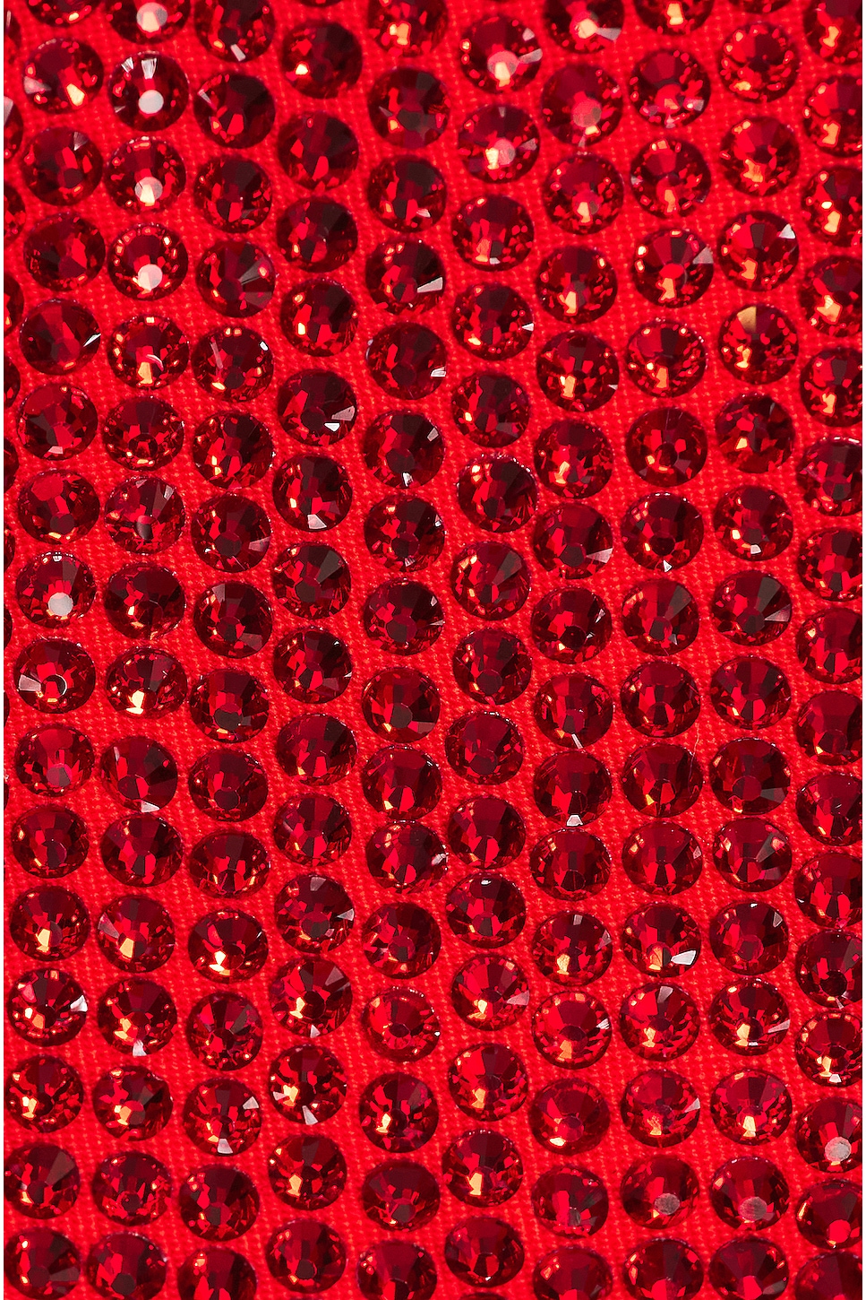 AREA Crystal Trim Heart Top in Scarlet | FWRD