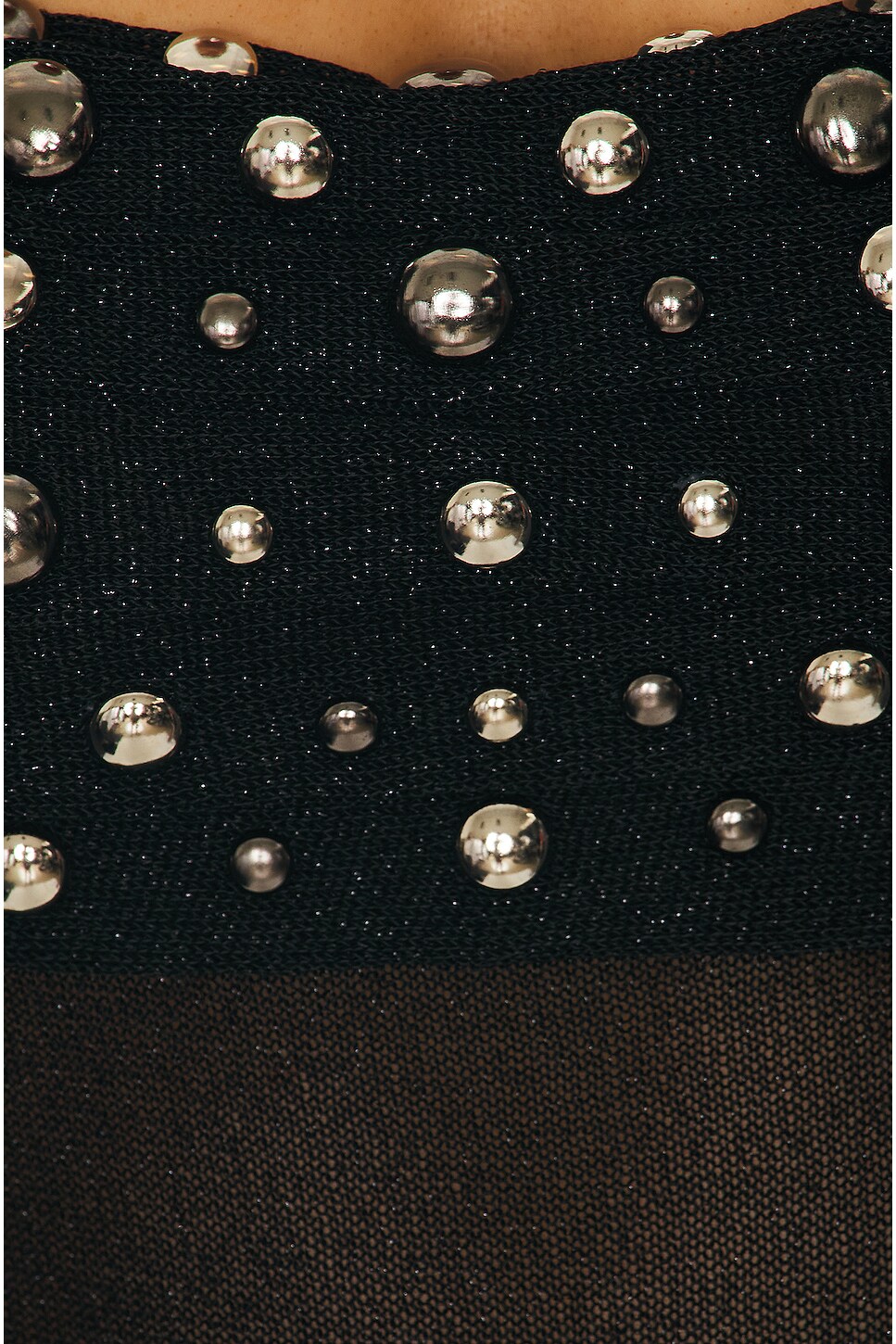 Alessandra Rich Lurex Knit Slip Dress in Black | FWRD