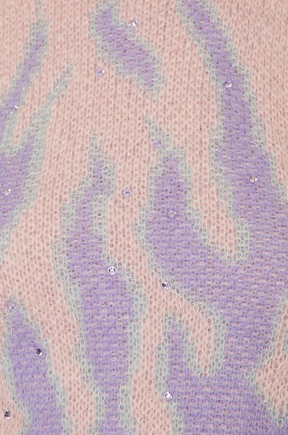 Alessandra Rich Jacquard Knit Pullover in Pink & Lilac | FWRD