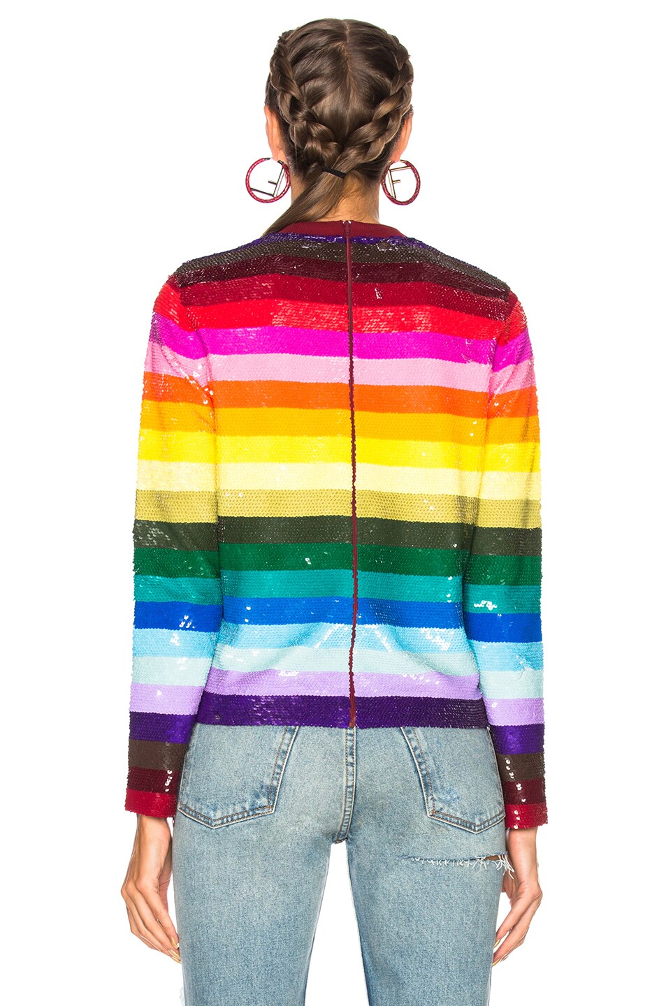 Ashish Long Sleeve Top in Graphic Rainbow | FWRD