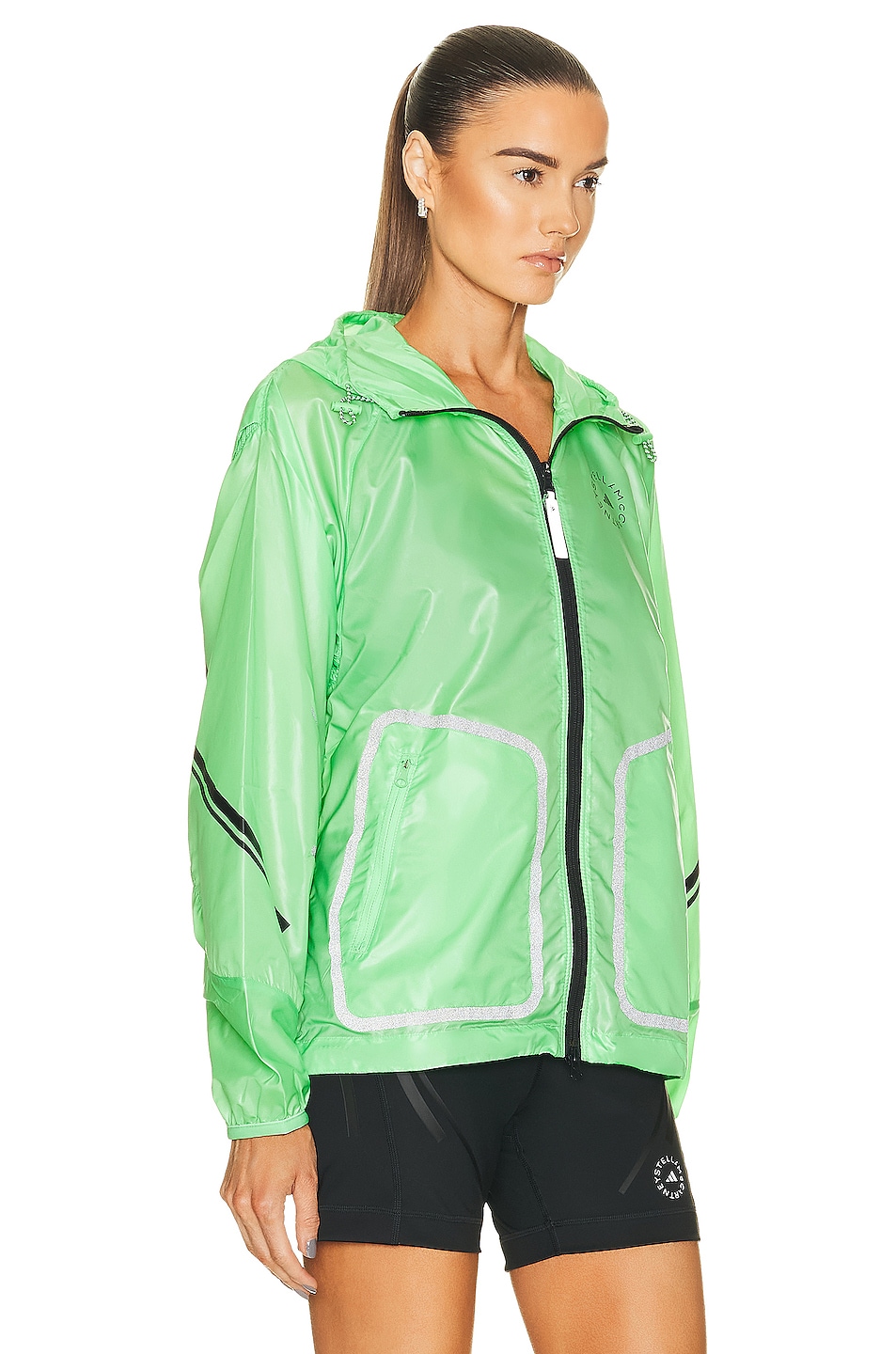 adidas by Stella McCartney True Pace Running Jacket in Semi Flash Green ...