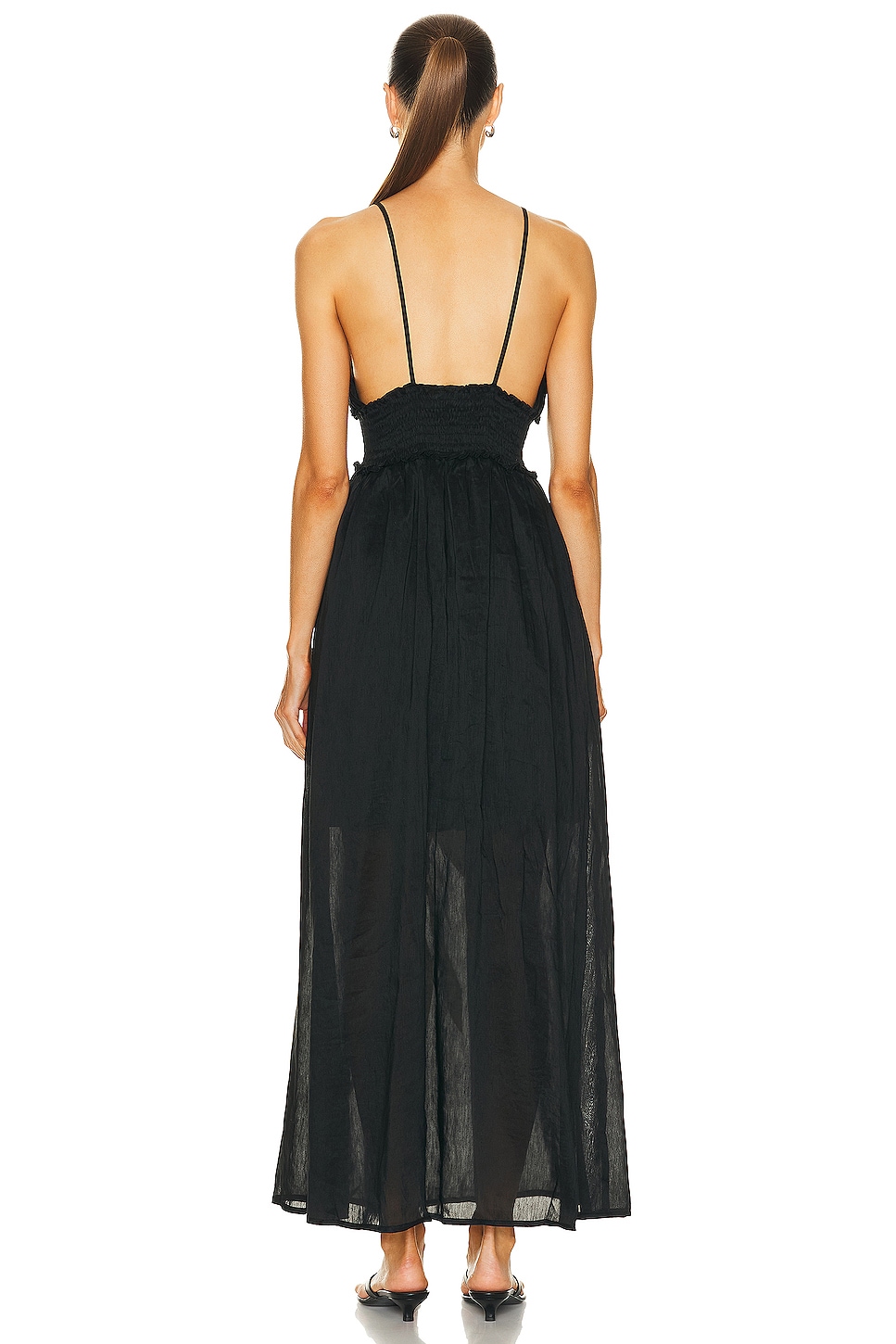 All That Remains Ana Dress in Noir & Cream | FWRD