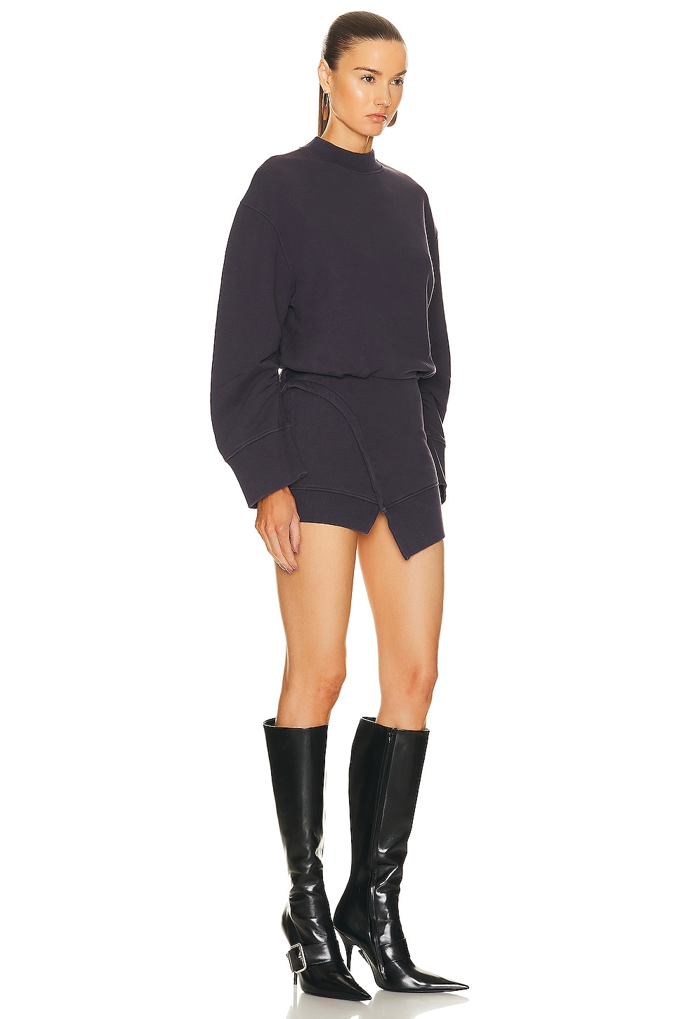 THE ATTICO Ivory Mini Dress in Blue & Violet Fade | FWRD