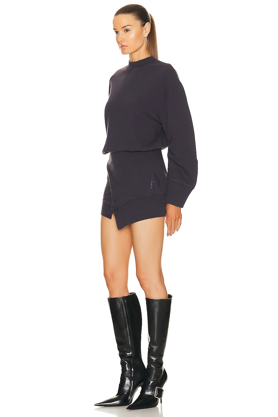 THE ATTICO Ivory Mini Dress in Blue & Violet Fade | FWRD