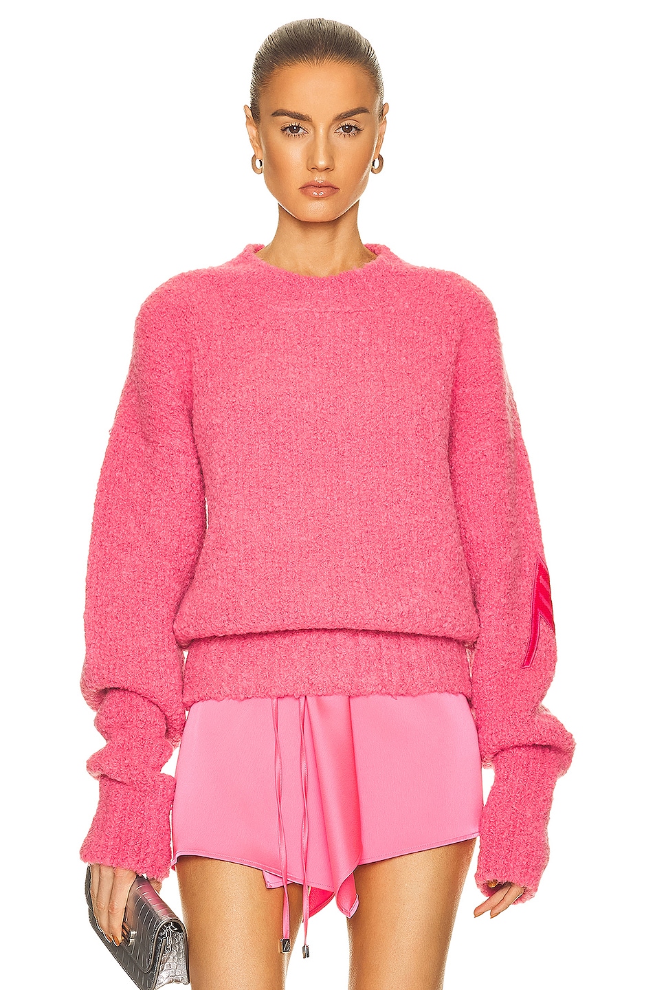 THE ATTICO Crewneck Sweater in Watermelon | FWRD