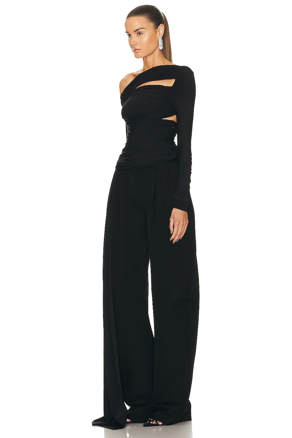 THE ATTICO Long Sleeve Top in Black | FWRD