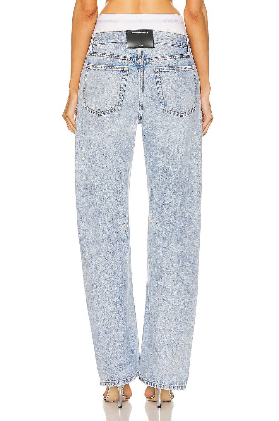 Alexander Wang Underwear Low Rise Straight Pant in Pebble Bleach | FWRD