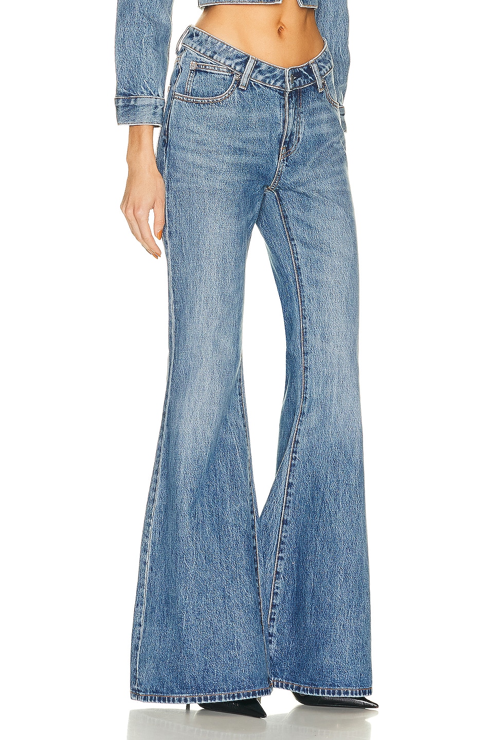 Alexander Wang Scoop Front Flare in Vintage Medium Indigo | FWRD