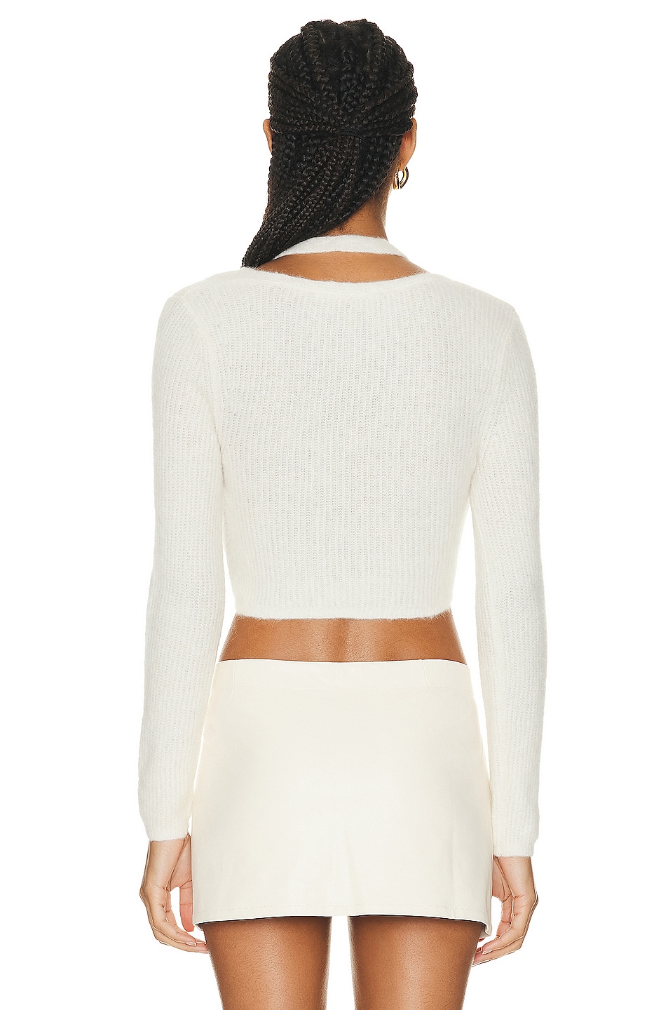 Alexander Wang Twinset Halter Cardigan in Soft White | FWRD