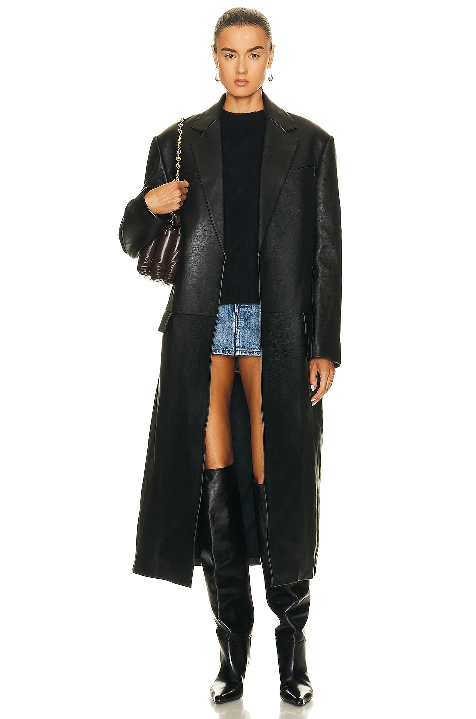 Alexander Wang Tailored Boxy Coat in Black | FWRD