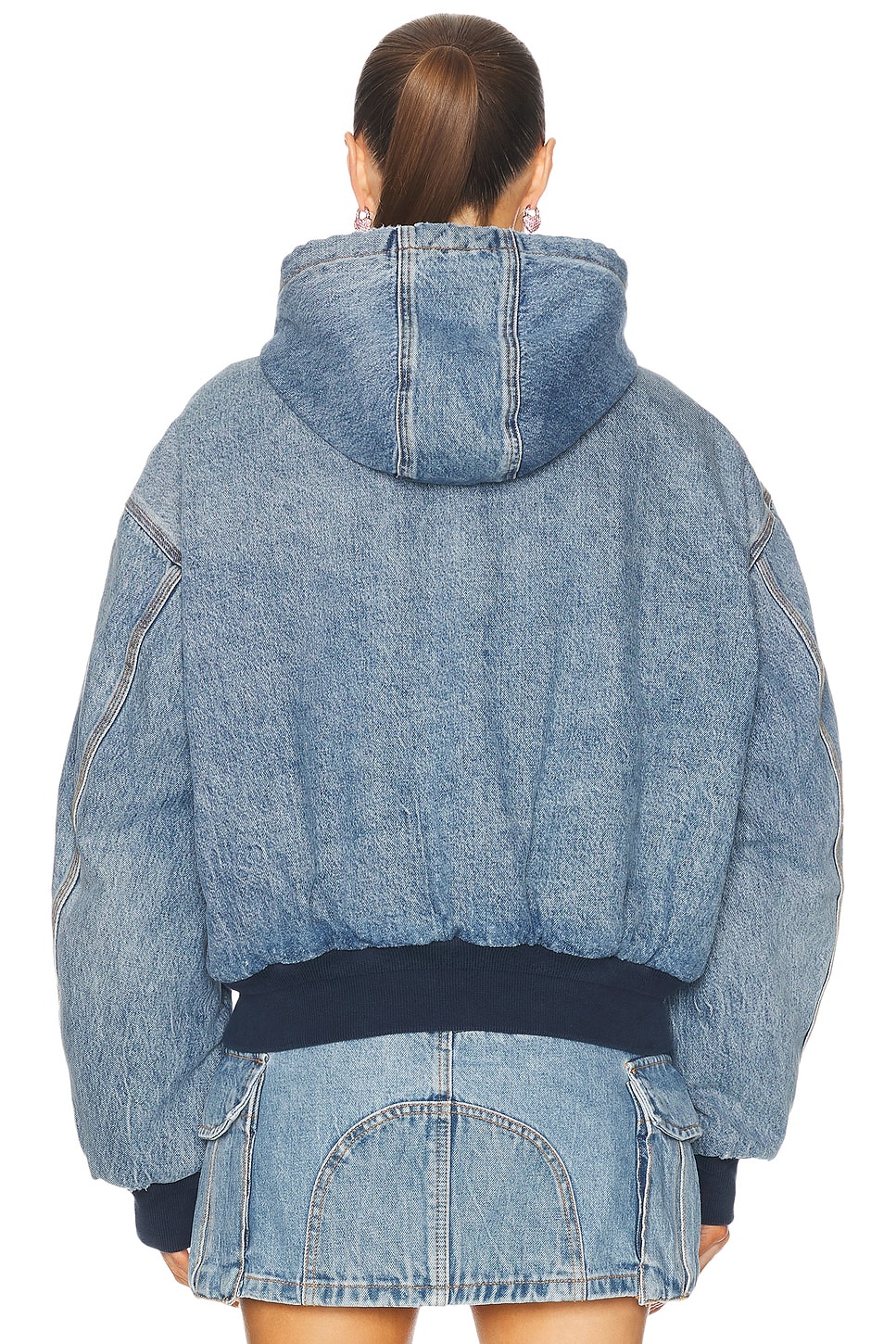 Alexander Wang Workwear Zip Up Jacket in Classic Worn Indigo | FWRD