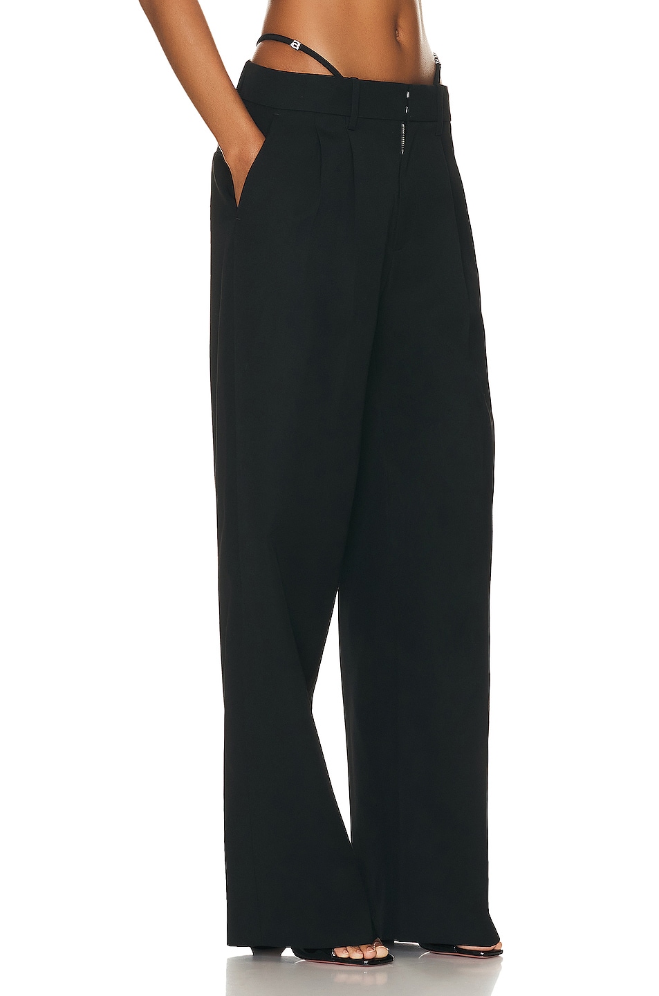 Alexander Wang Low Waisted G-string Trouser in Black | FWRD