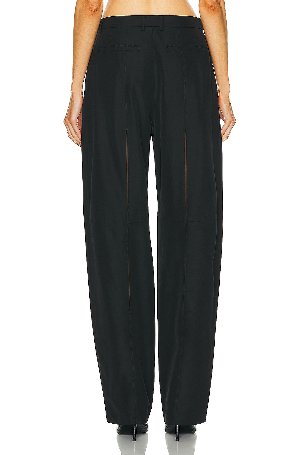 Alexander Wang Low Waisted Pant With Back Slits in Black | FWRD