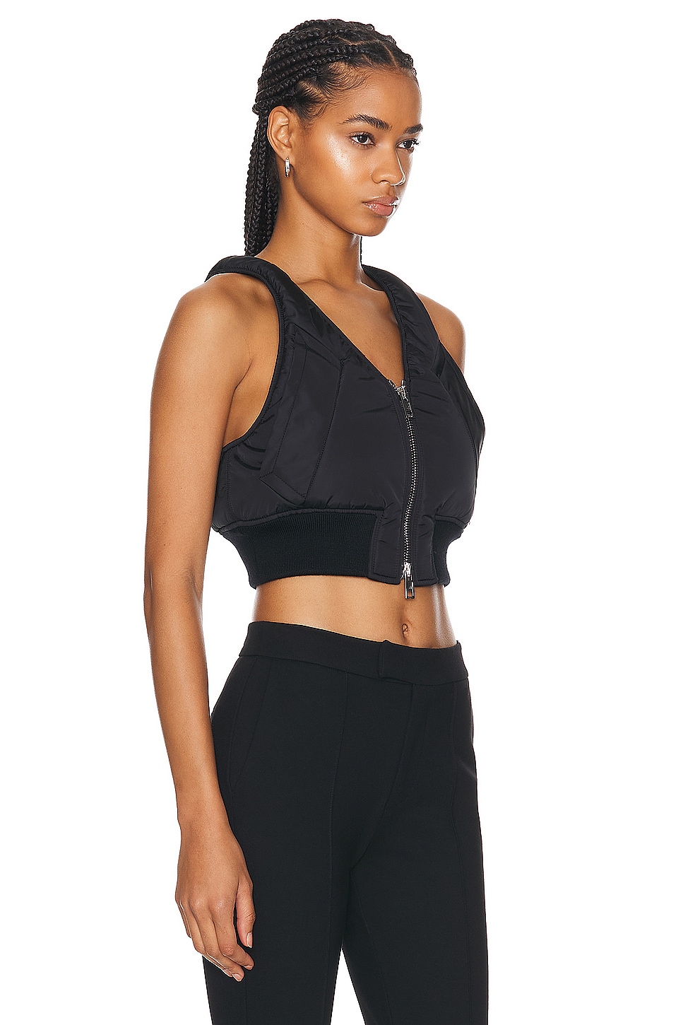 Alexander Wang Padded Shrunken Bomber Vest in Black | FWRD