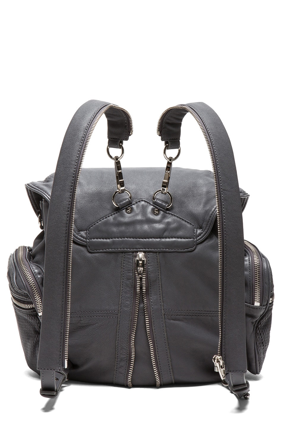 Alexander Wang Marti Leather & Mesh Backpack in Exhaust | FWRD