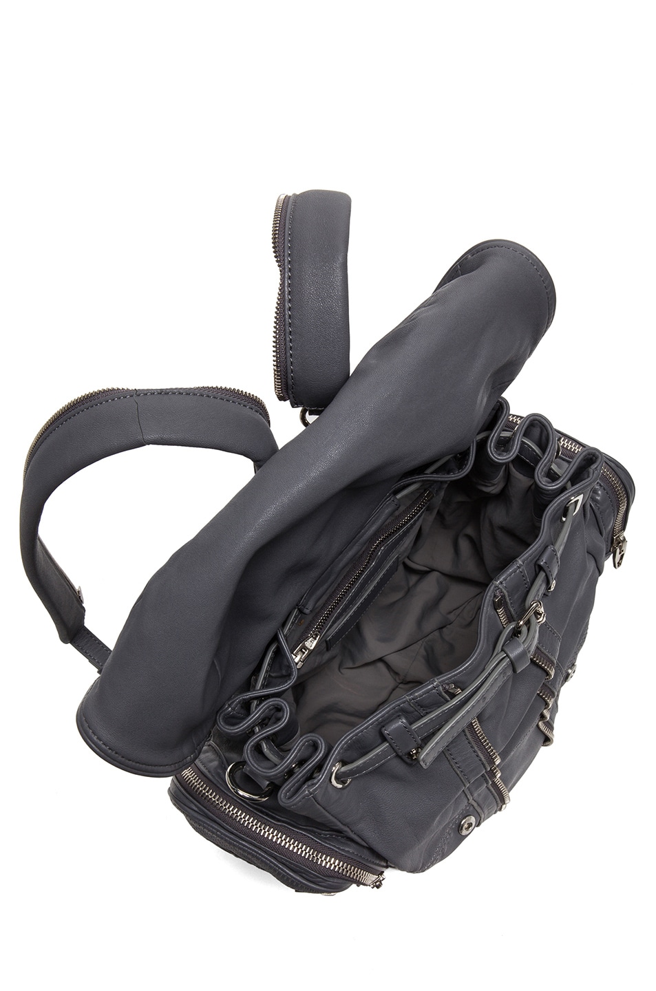 Alexander Wang Marti Leather & Mesh Backpack in Exhaust | FWRD