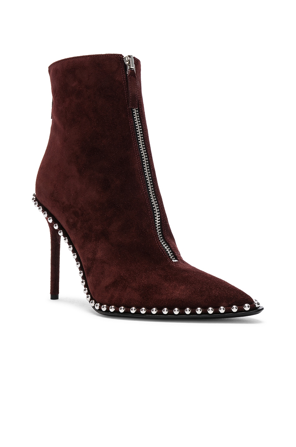 Alexander Wang Suede Eri Boots in Cranberry | FWRD