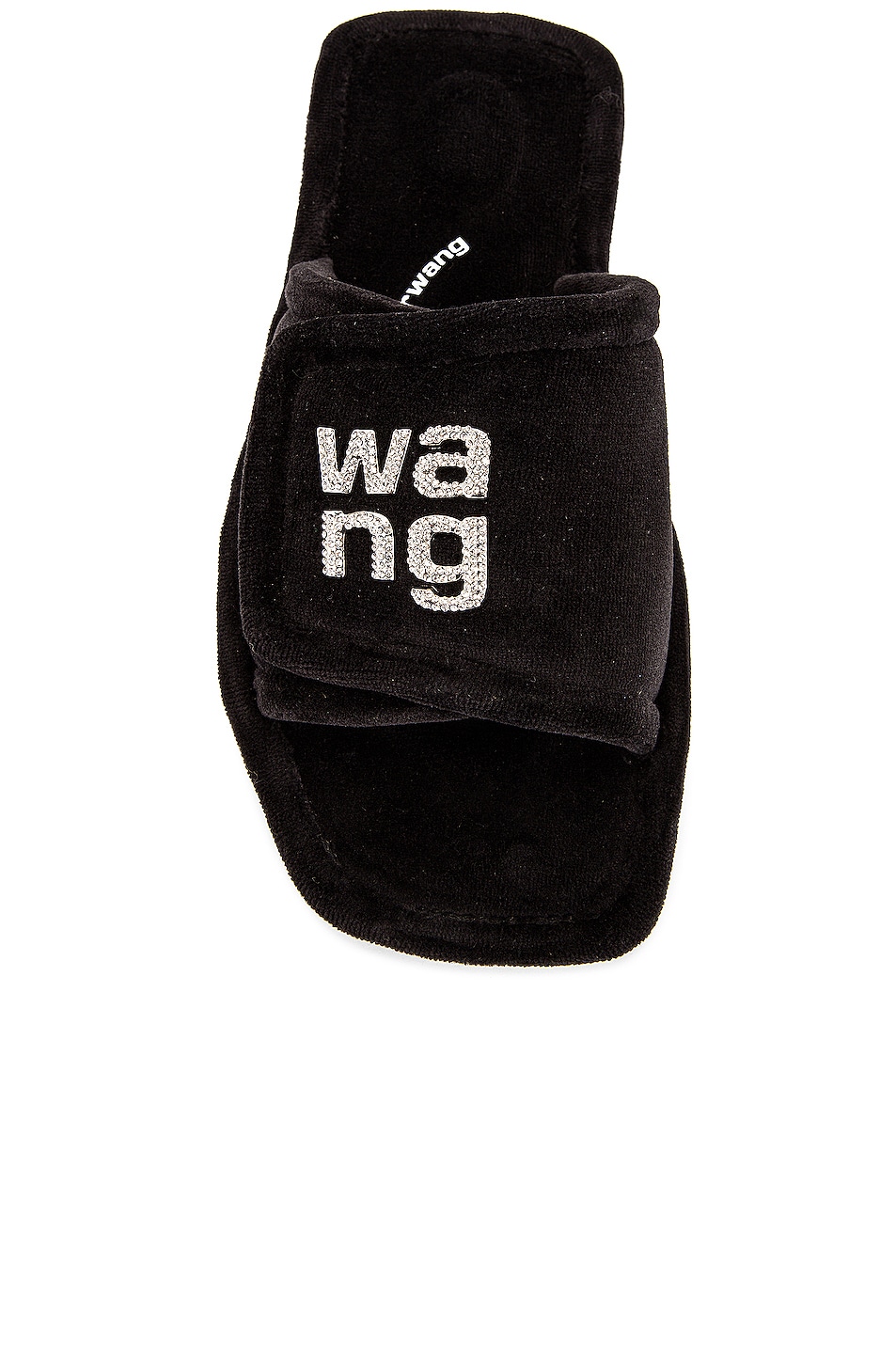 Alexander Wang Lana Padded Logo Slipper in Black | FWRD