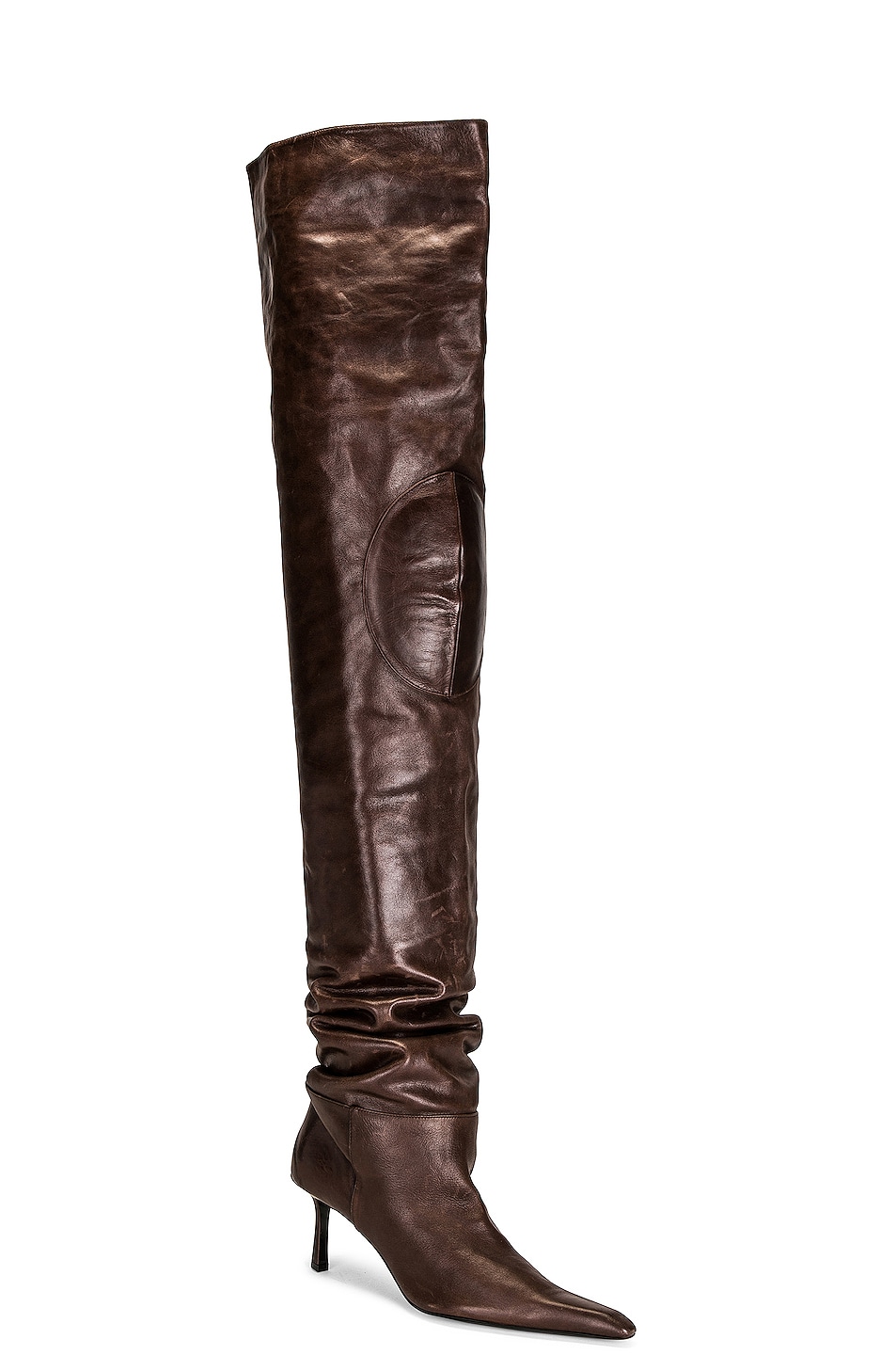 Alexander Wang Viola 65 High Hip Boot in Cola | FWRD