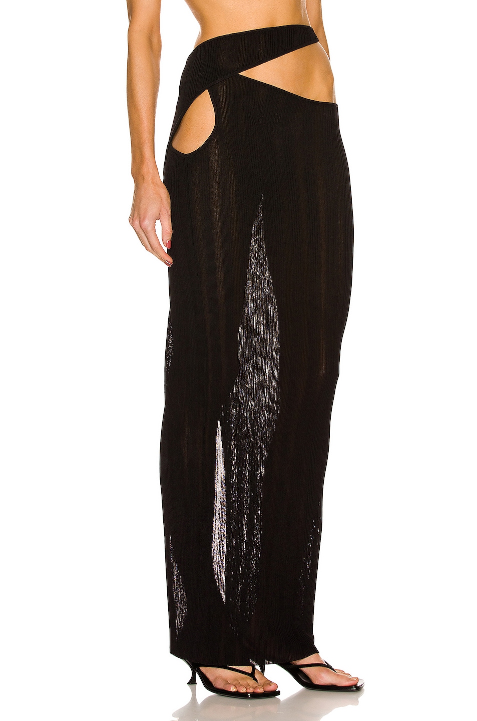 Aya Muse Vercelli Cutout Skirt in Black | FWRD