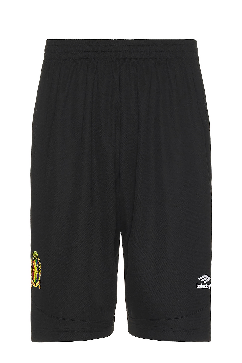 Balenciaga Baggy Shorts In Black And White Fwrd