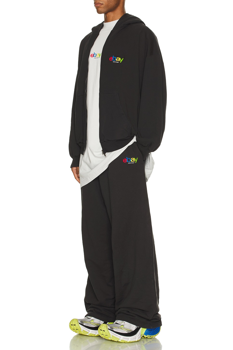 Balenciaga x eBay Baggy Sweatpants in Washed Black | FWRD