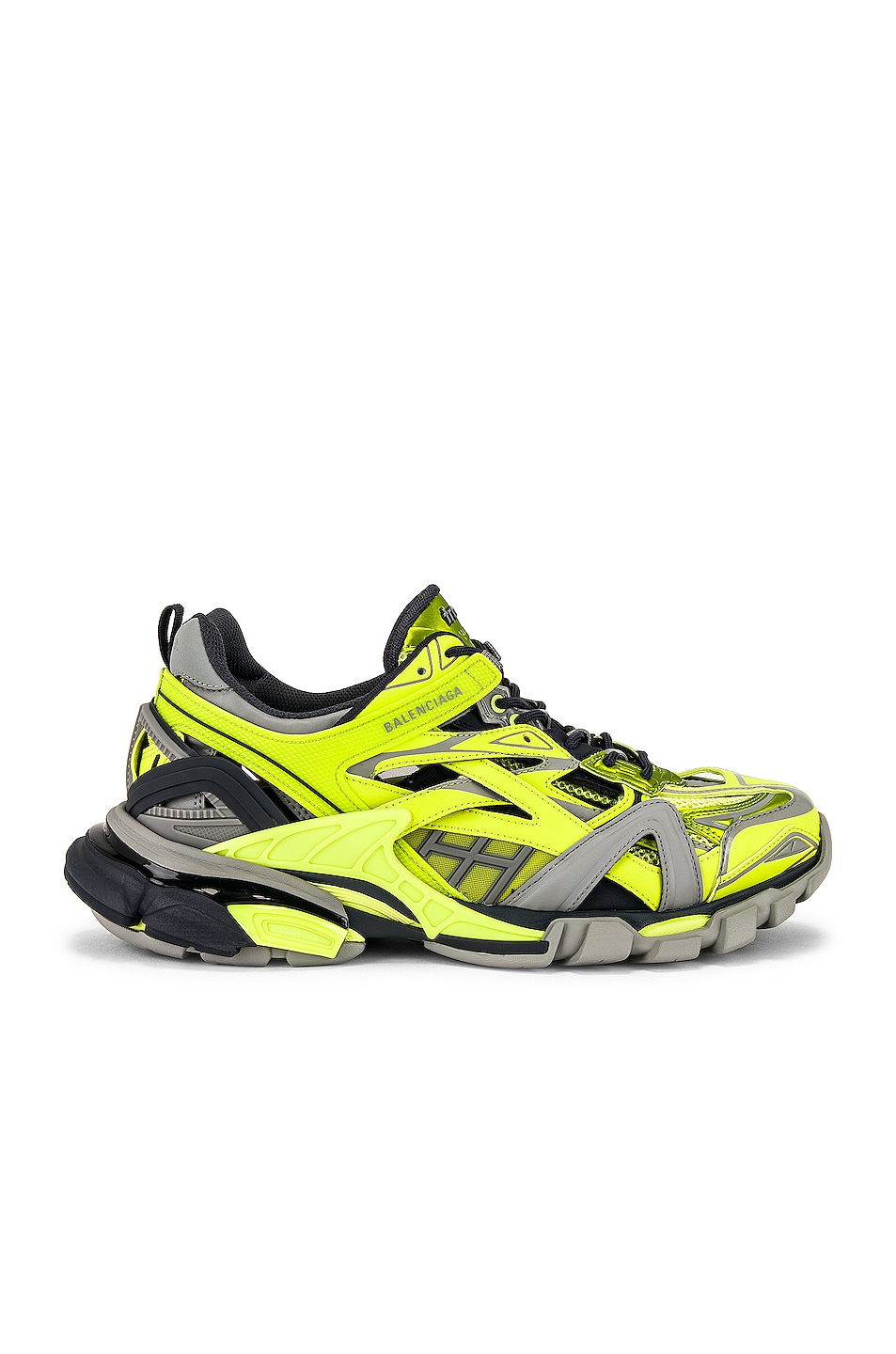 Balenciaga Track 2 Open Sneaker in Acid Green & Grey | FWRD