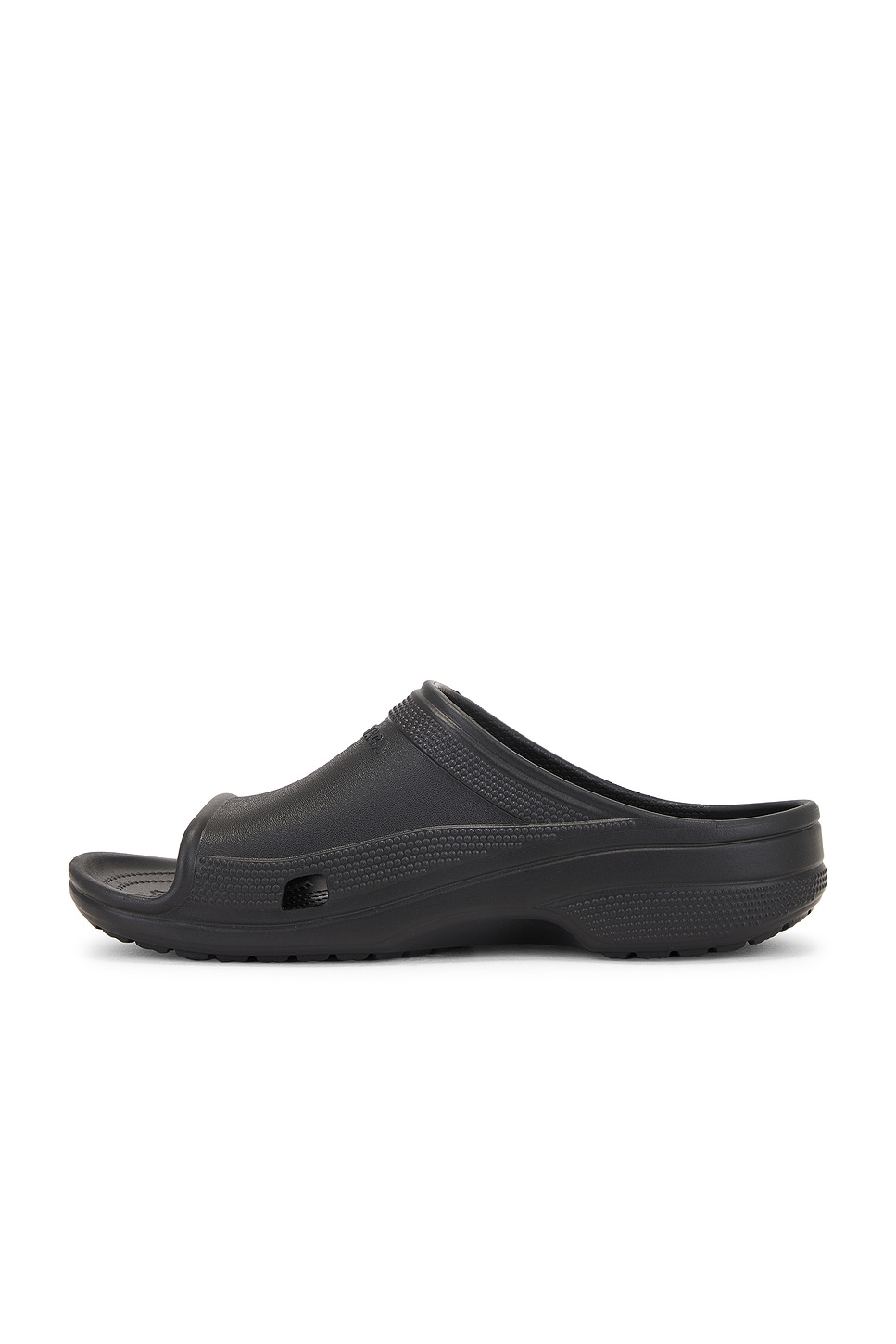 Balenciaga Pool Crocs Slide in Black | FWRD