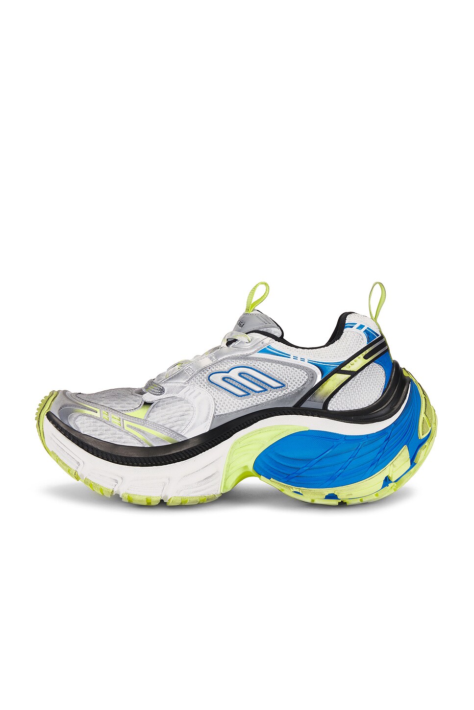 Balenciaga 10xl Sneaker in White, Fluo Yellow, Blue, & Black | FWRD