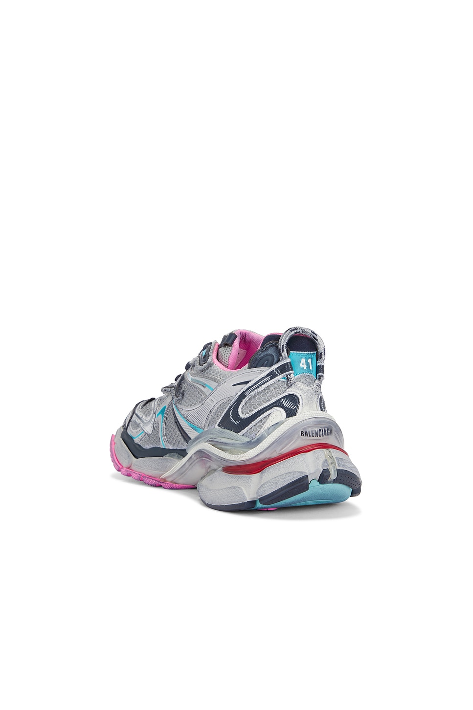 Balenciaga Runner 2 Sneakers in Grey, Blue, Pink, & Red | FWRD