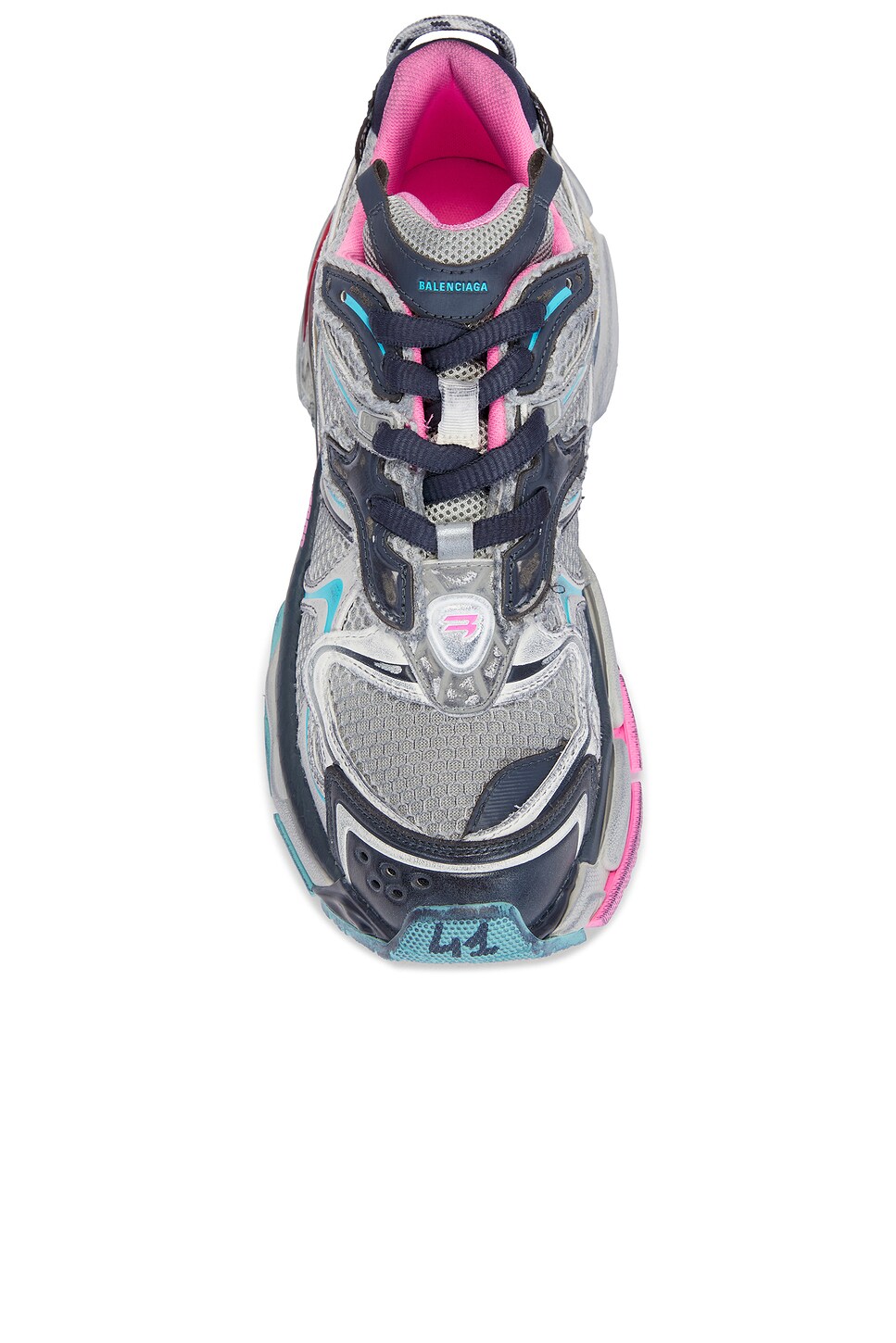 Balenciaga Runner 2 Sneakers in Grey, Blue, Pink, & Red | FWRD