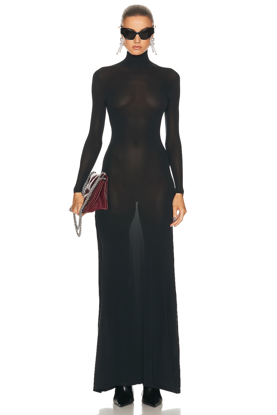 Balenciaga Cover Up Dress in Black | FWRD