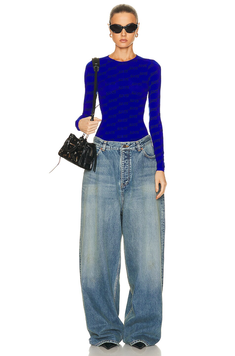 Balenciaga Large Baggy Pant in True Blue | FWRD