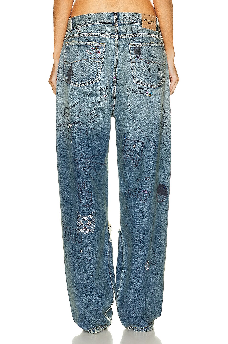 Balenciaga Loose Fit Pant in True Blue | FWRD
