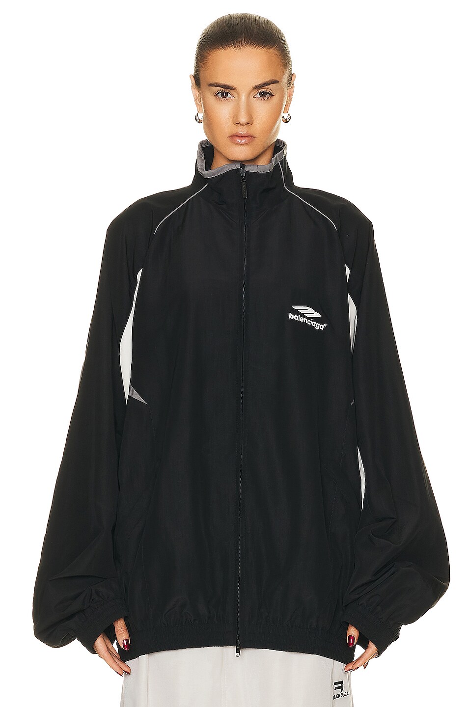 Balenciaga Tracksuit Jacket in Black | FWRD