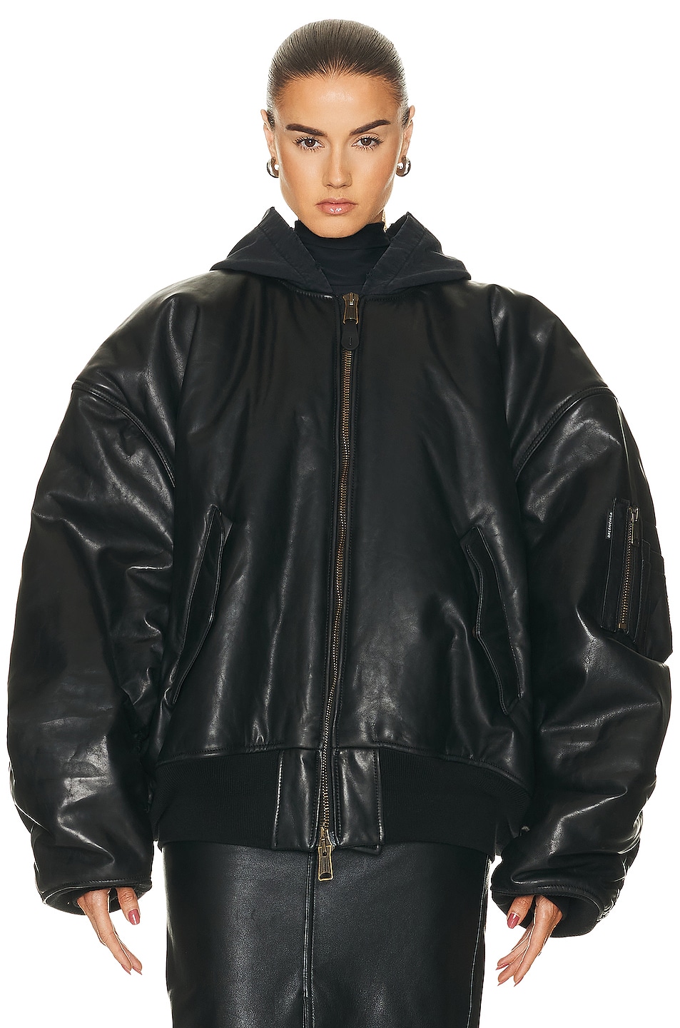 Balenciaga Classic Bomber Jacket in Black | FWRD