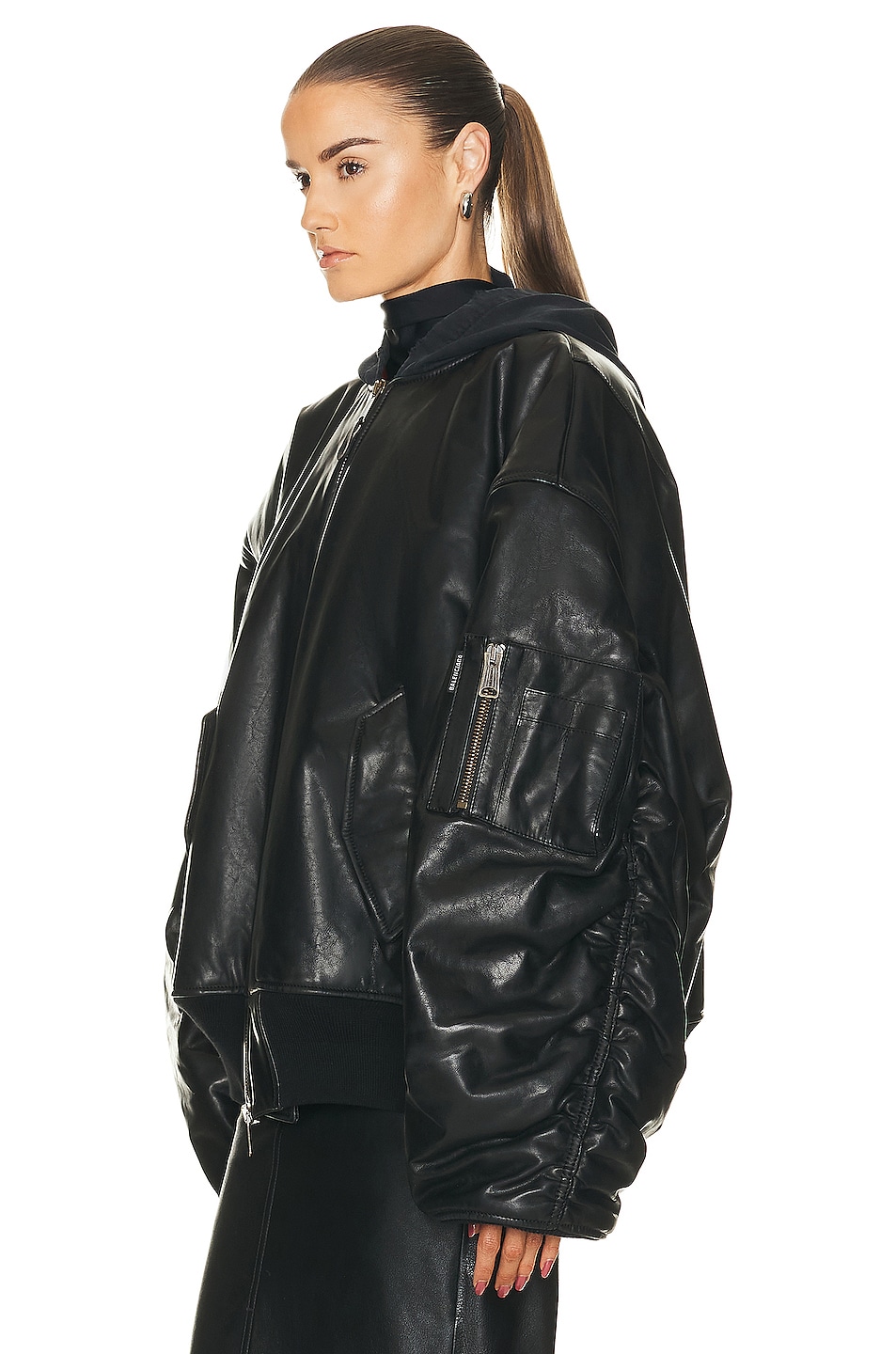 Balenciaga Classic Bomber Jacket in Black | FWRD