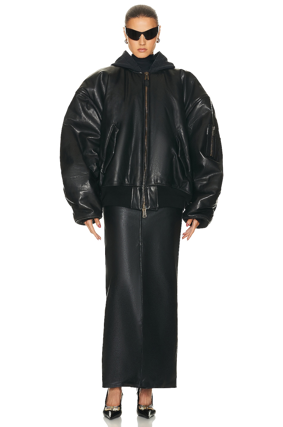 Balenciaga Classic Bomber Jacket in Black | FWRD