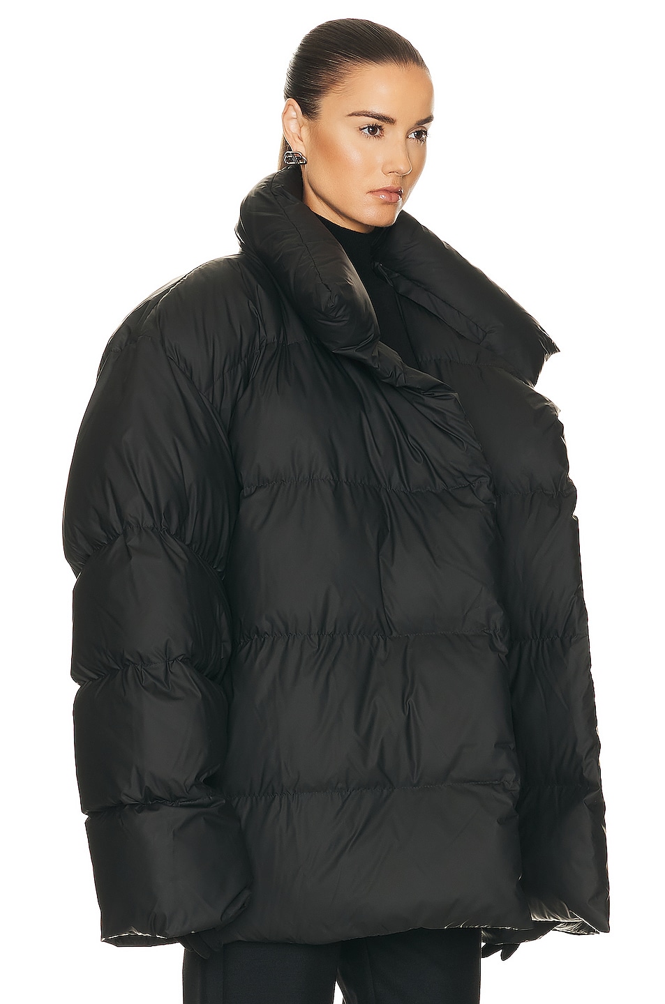 Balenciaga Wrap Puffer Jacket in Black | FWRD