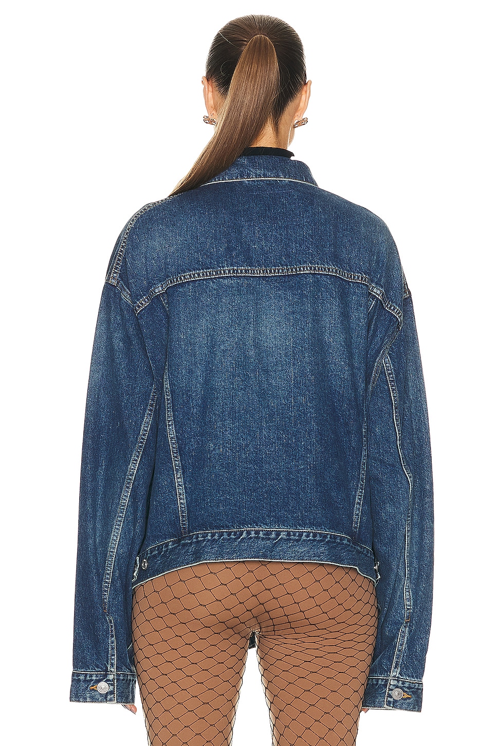 Balenciaga Swing Denim Jacket in Blue Couture | FWRD