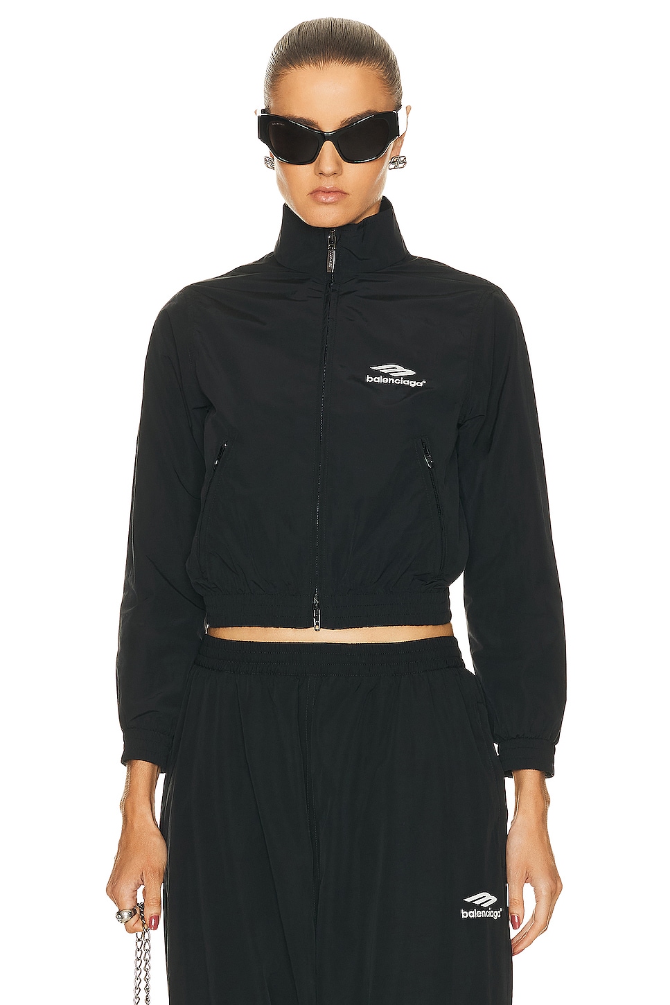 Balenciaga Tracksuit Jacket in Black | FWRD