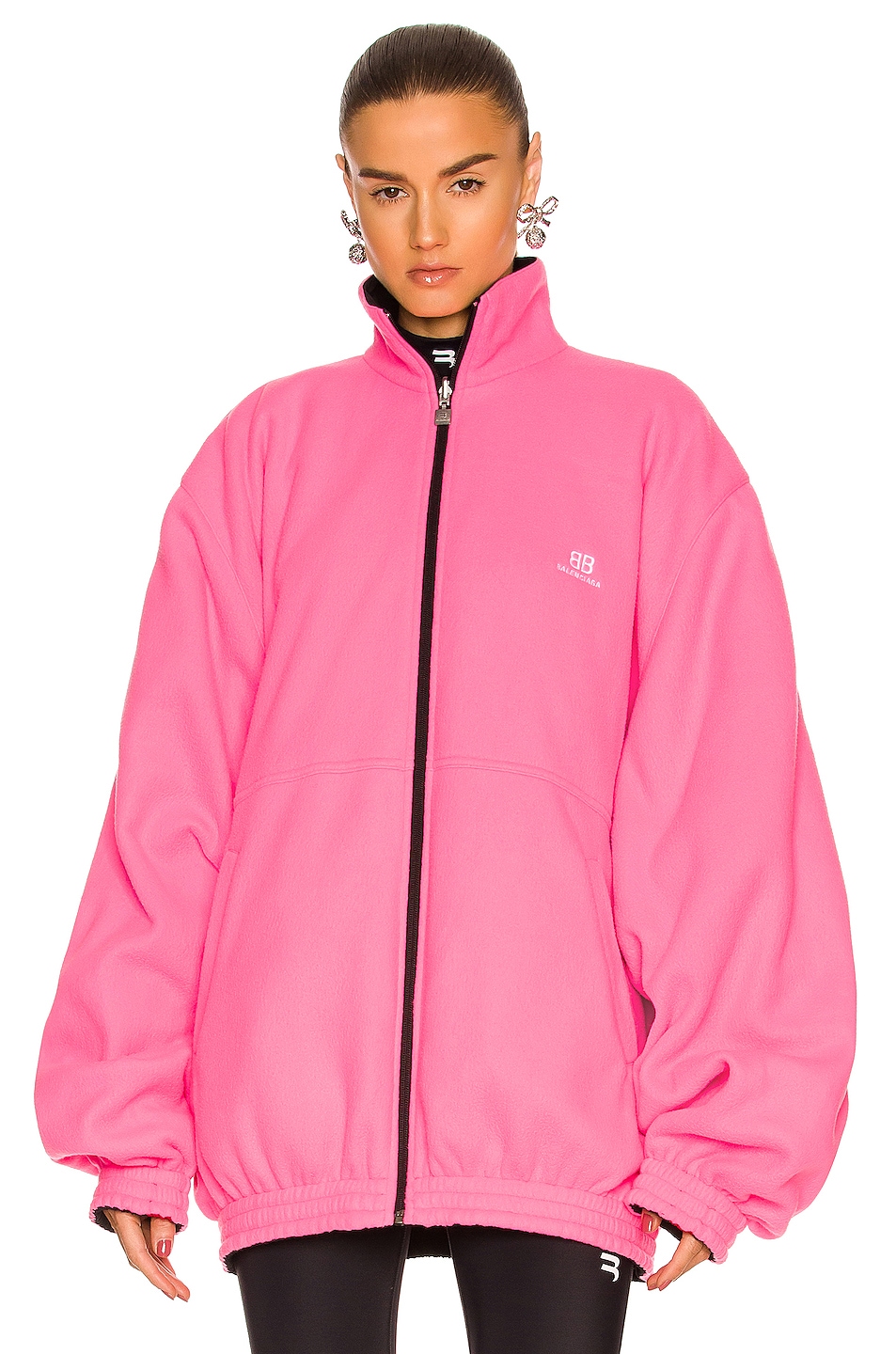 Balenciaga Reversible Tracksuit Jacket in Black | FWRD