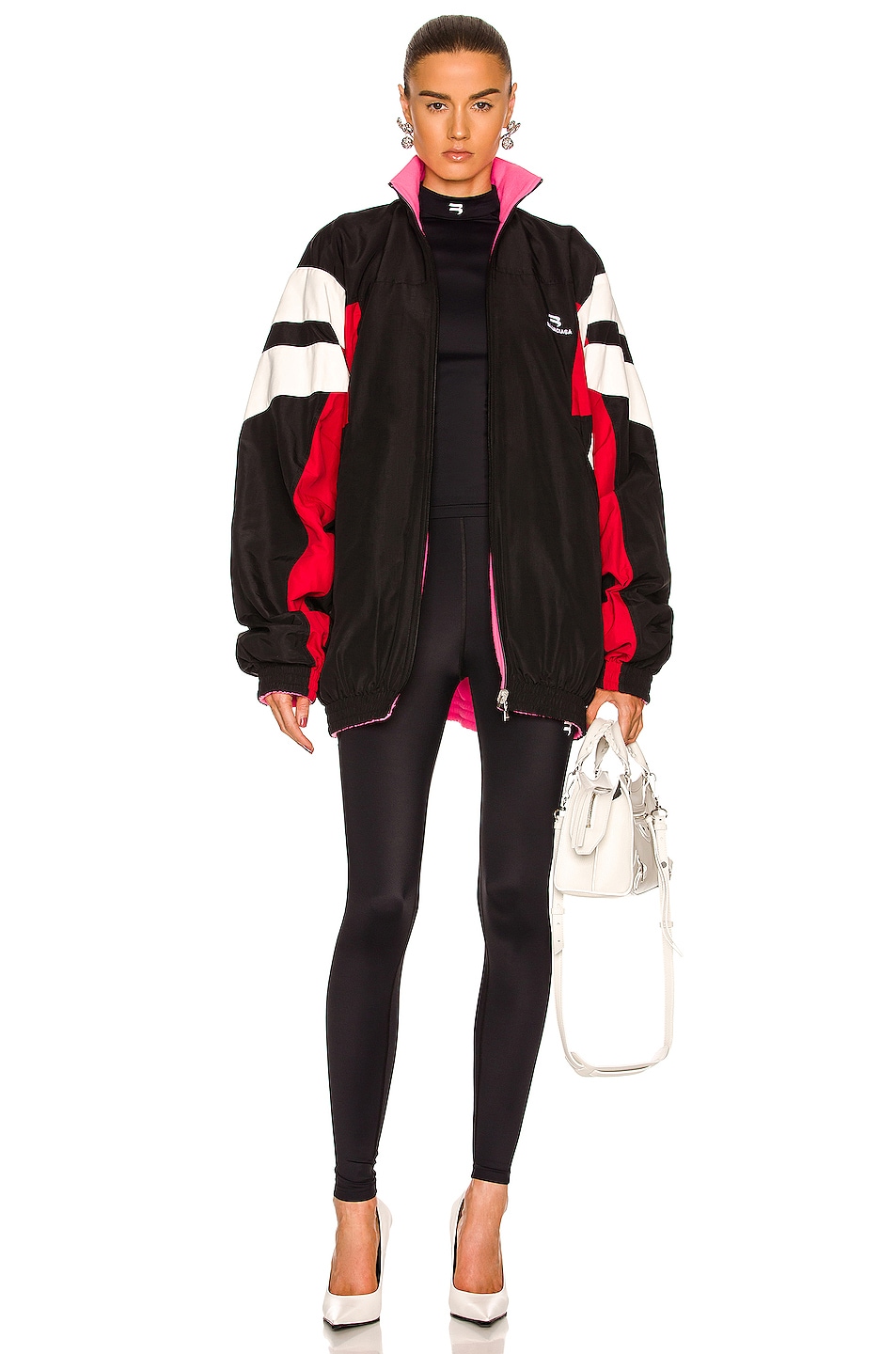 Balenciaga Reversible Tracksuit Jacket in Black | FWRD