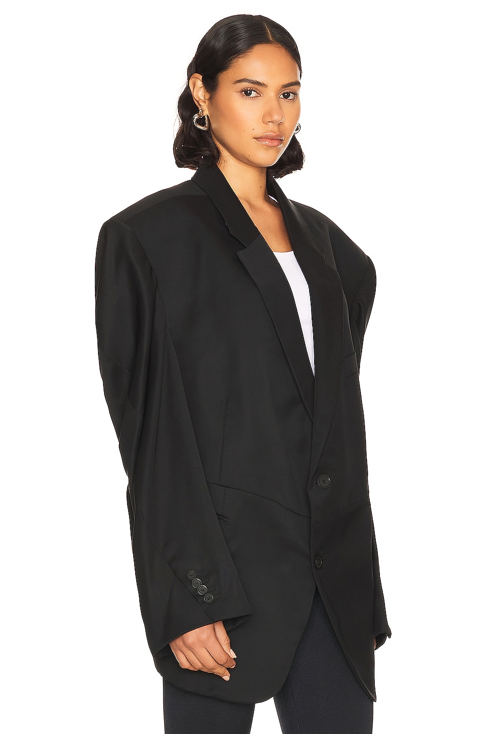 Balenciaga Twisted Jacket in Black | FWRD