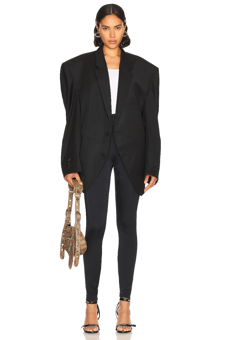 Balenciaga Twisted Jacket in Black | FWRD